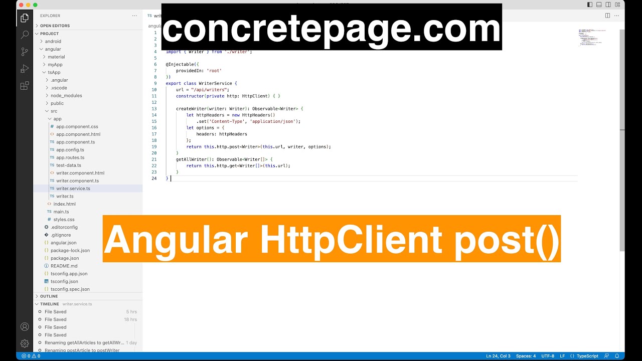 Angular HttpClient post()