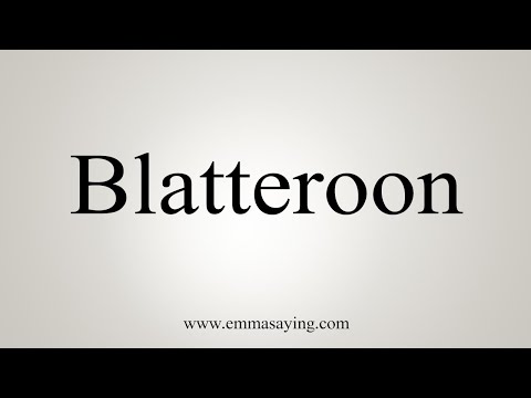 How To Say Blatteroon