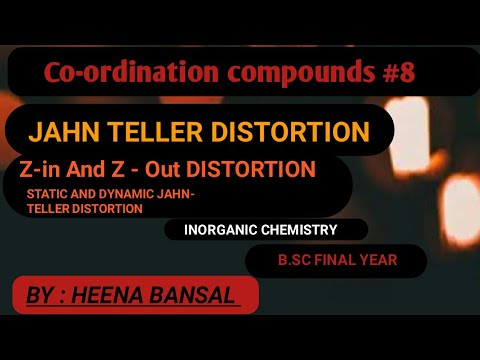 JAHN TELLER DISTORTION [ Z-In and Z -Out] Static and dynamic Jahn teller distortion]