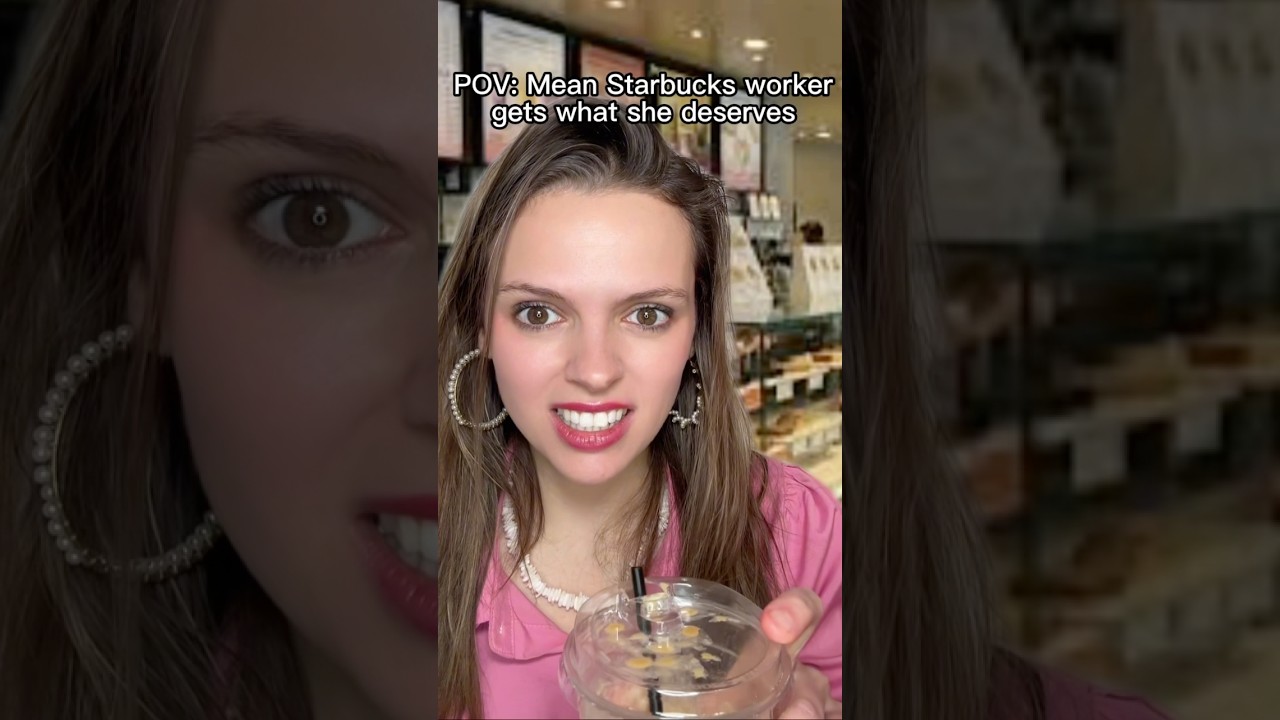 POV: mean coffee worker gets what she deserves #starbucks #meangirl #skit #barista #povs