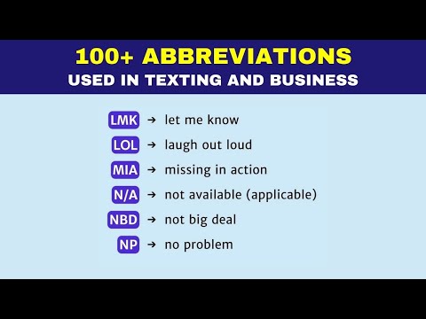 100+ English Abbreviations Used in Texting and Business
