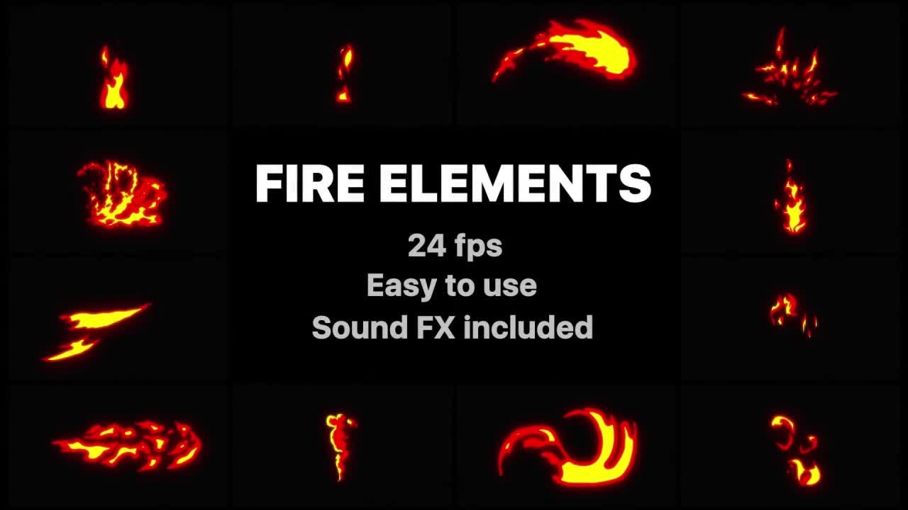 Flash FX Fire Elements After Effects Templates