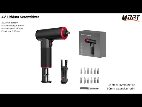 MDBT / DIY Repair Made Easy: 4V Electric Screwdriver 2000mAh Battery & 12 S2 Steel Bits