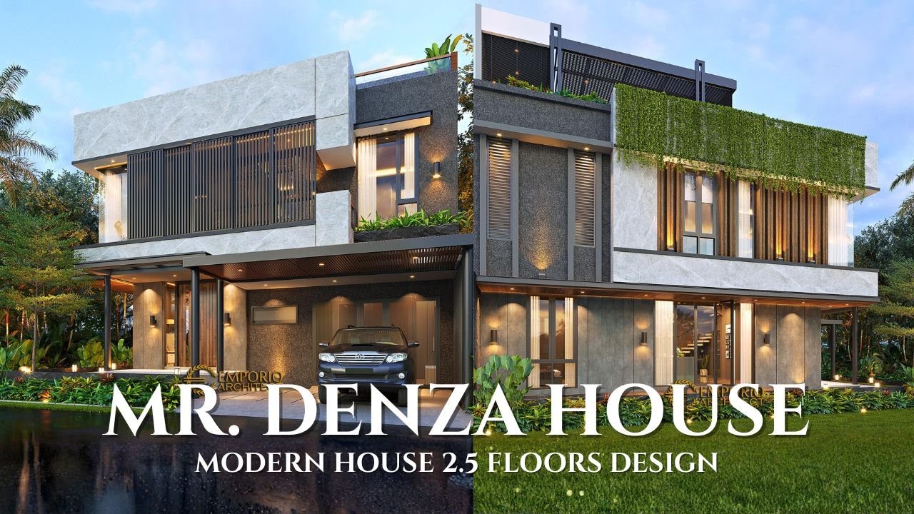 Video 3D Mr. DNZ Modern House 2.5 Floors Design