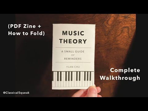 Music Theory: A Small Guide of Reminders | Full Walkthrough (PDF Zine, How to Fold, Explanations)