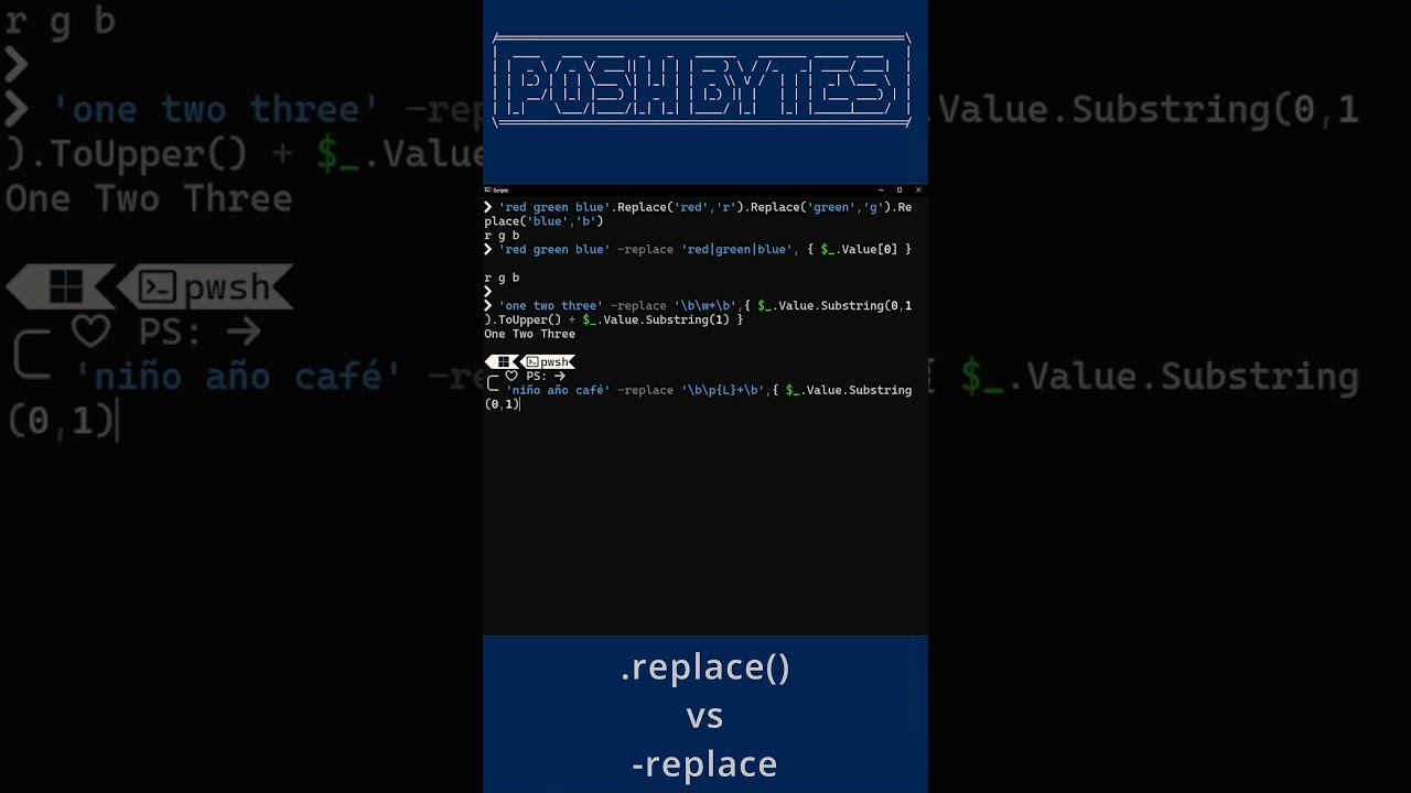 PoshBytes: -replace vs .Replace()