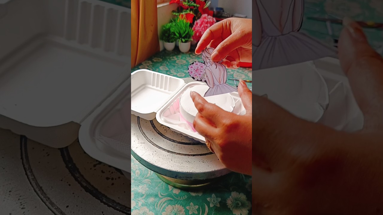 bride to be theme cake decorating 😍😍🎂 bento cake🎂 #cake #shorts #short #shortvideo #shortsfeed