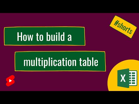 How to build a multiplication table in Excel