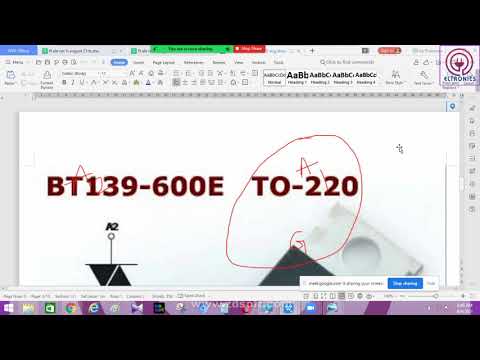 HOW TO TEST BT 134 TRIAC (THYRISTORS)