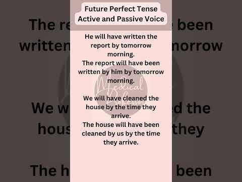Future Perfect Tense Active and Passive Voice #tenses #shorts