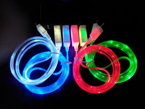 Tangle Free LED Lightning Charger Cable For Iphone