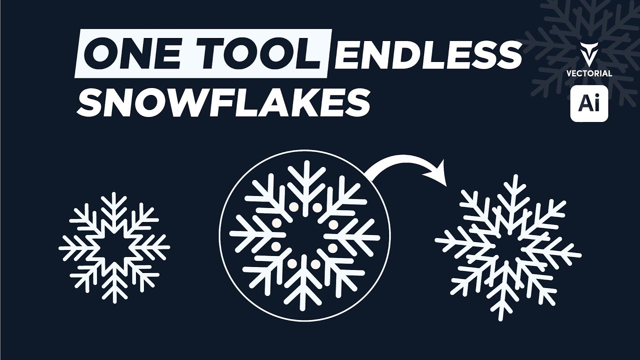 Snowflake Vector Design Made Easy | Adobe Illustrator