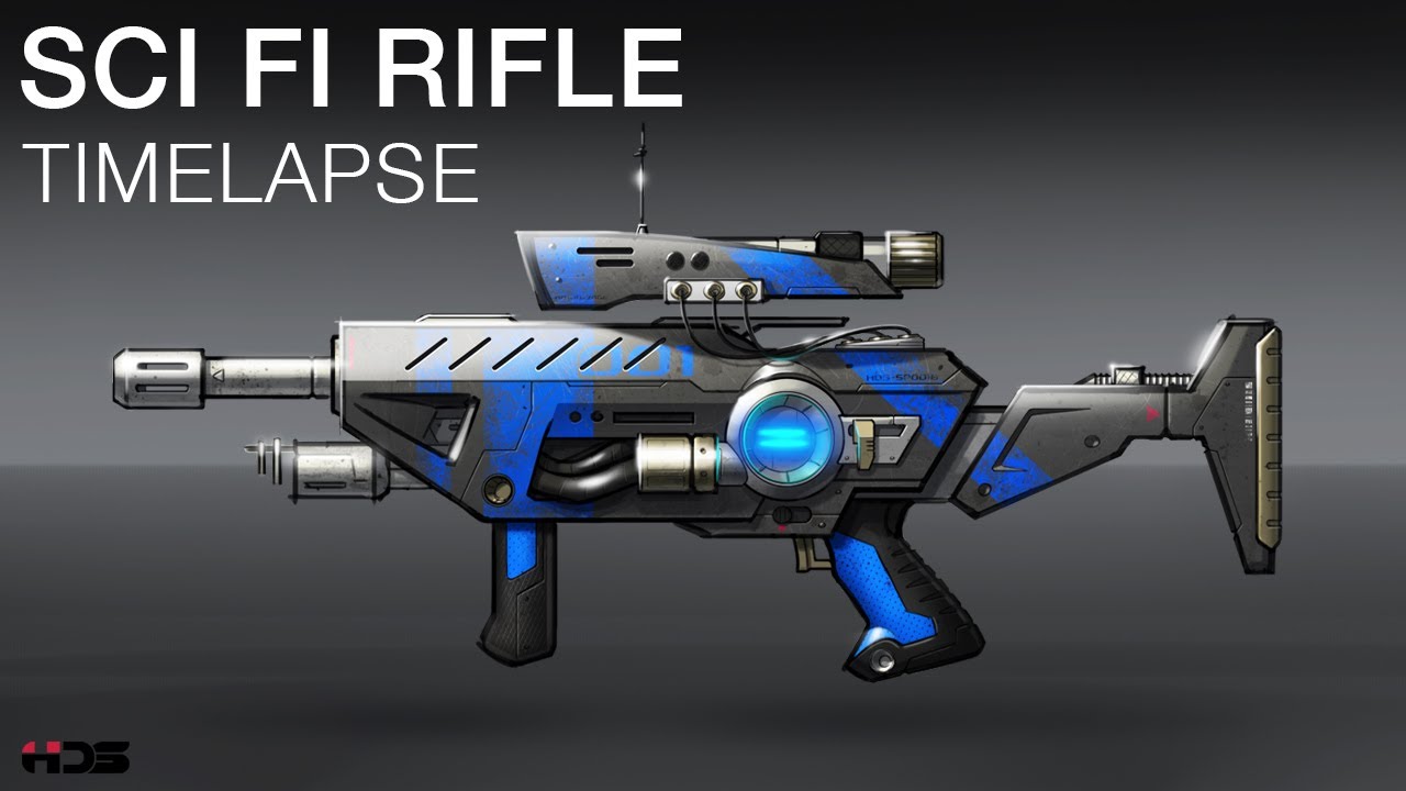 Sci Fi Rifle 001 - Digital Time Lapse Art