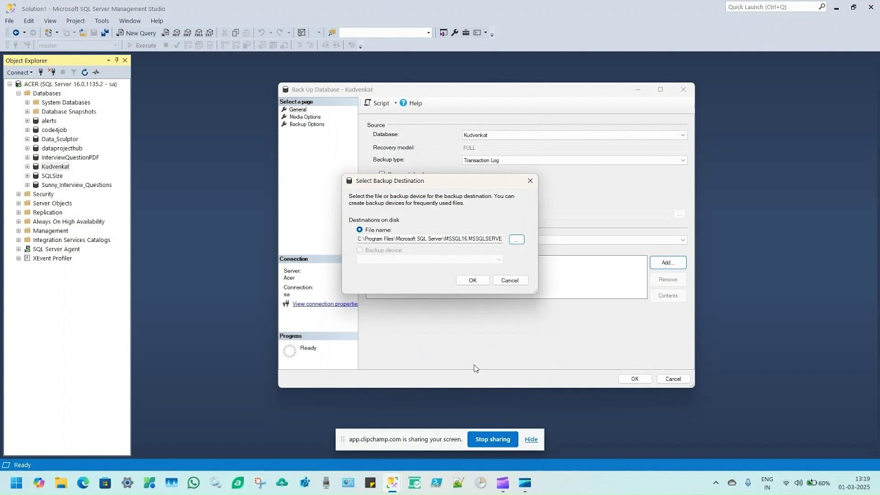 SQL Server Transaction Log Backup - Step by Step Demo for DBAs