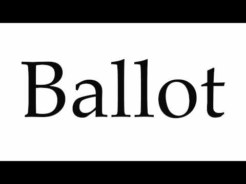 How to Pronounce Ballot