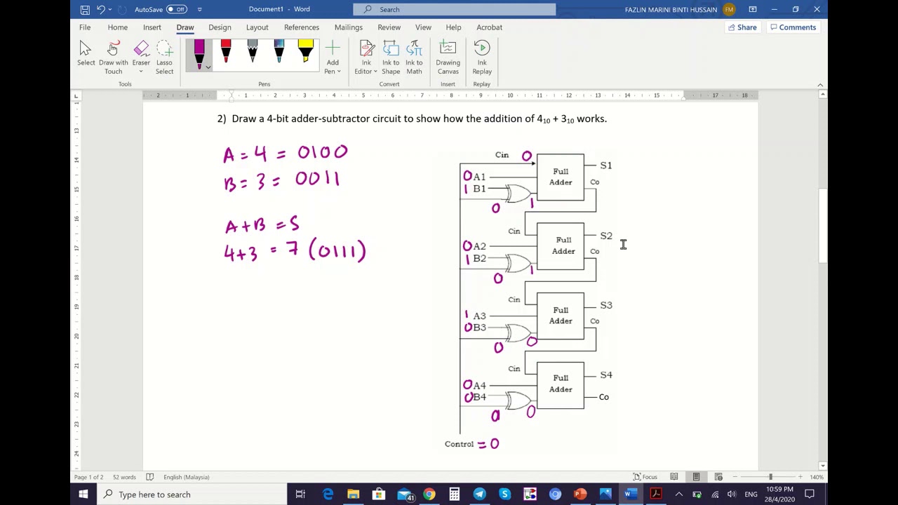 12) Subtractor & Adder-Subtractor Circuits (Examples)