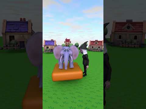 Cartoon Elephant Trampoline ππ