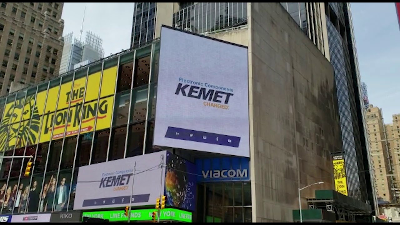 KEMET Makes Times Square Debut!