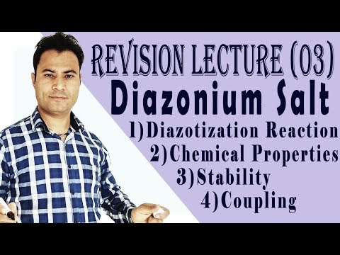 Revision of Diazonium Salt #3|| Benzene Diazonium Chloride || Diazotization|| Chemical properties