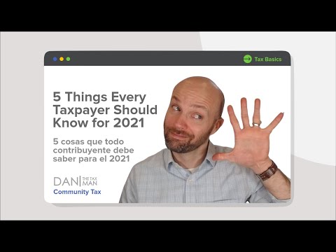 5 Things Taxpayers Should Know for 2021 | 5 cosas para la temporada fiscal 2021 | Community Tax