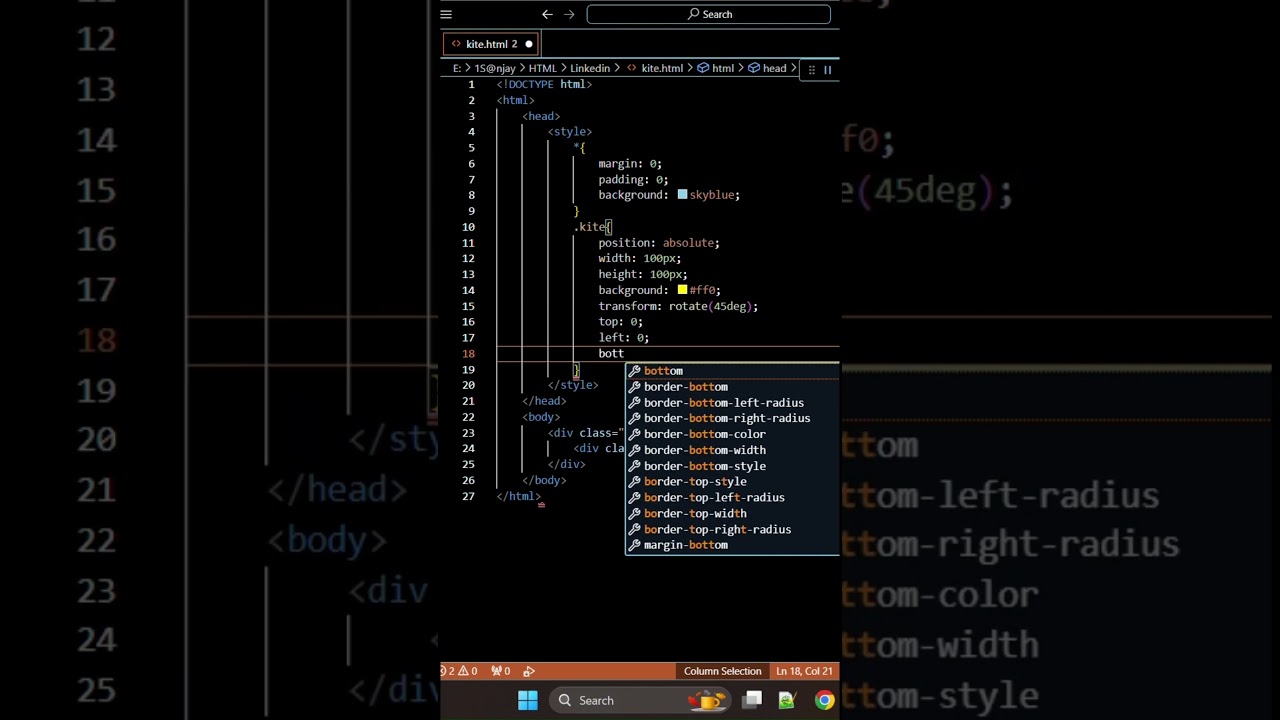 Kite #html #html5 #css #cssanimation#orbits #tutorial #htmlcss