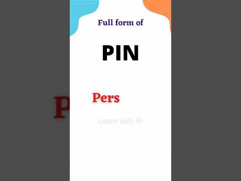 PIN full form #shorts #gk #fullform