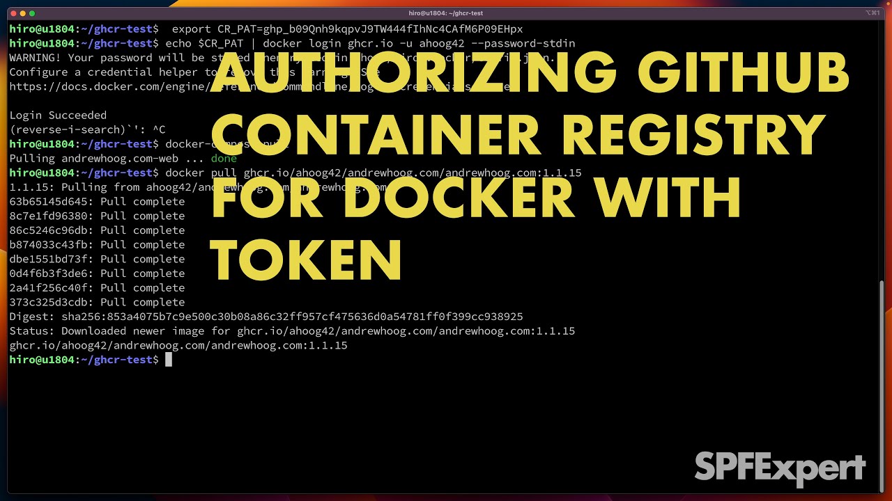 Authorizing GitHub Container Registry