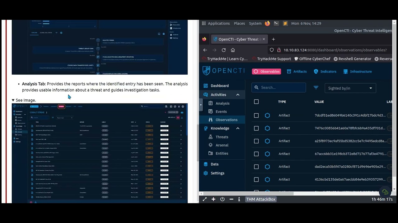 OpenCTI Walkthrough | SOC Level 1 Path 10 | Tryhackme #tryhackme