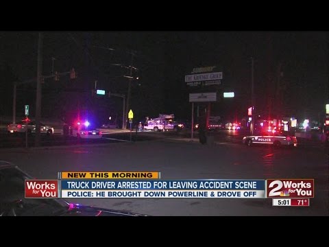 Truck driver arrested for leaving accident scene