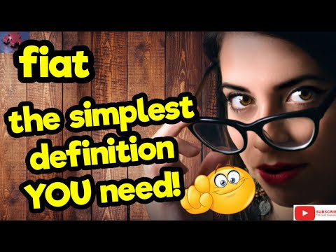 FIAT. The simplest definition YOU need!! #tellsvidetionary™.