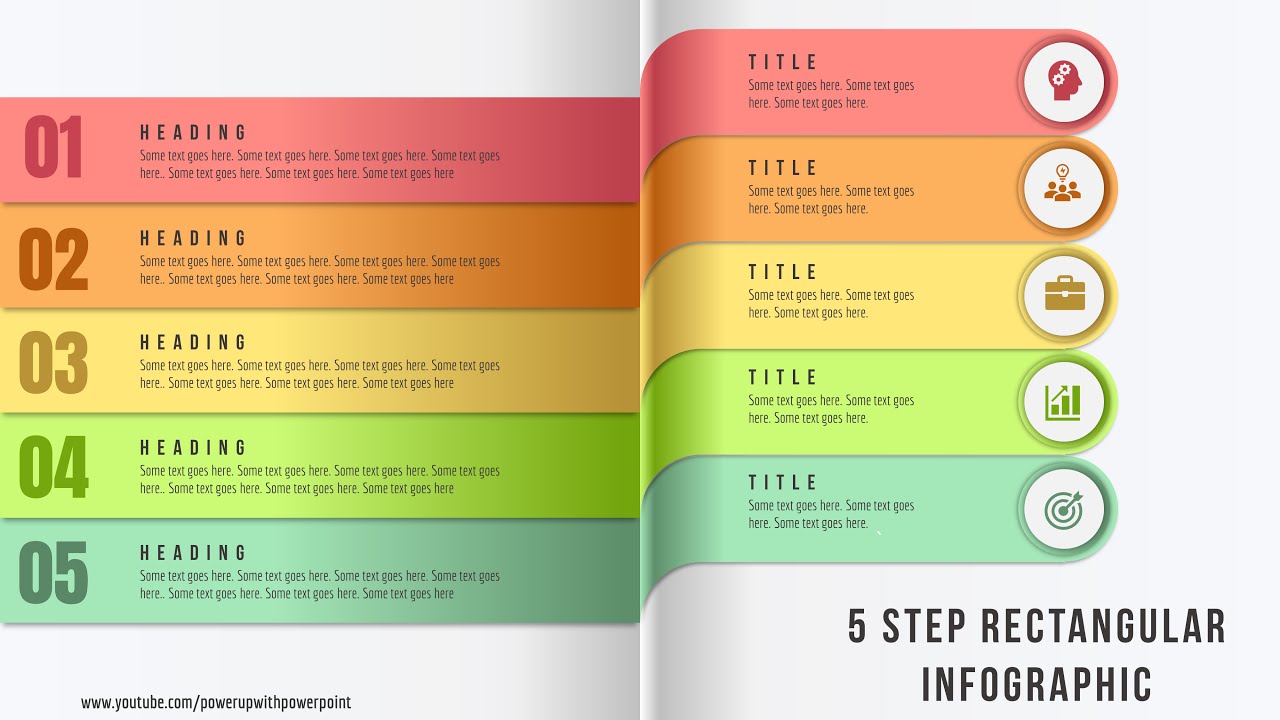 43.Create 5 Step Rectangular Infographic|Powerpoint Infographics|Graphic design|Free Template