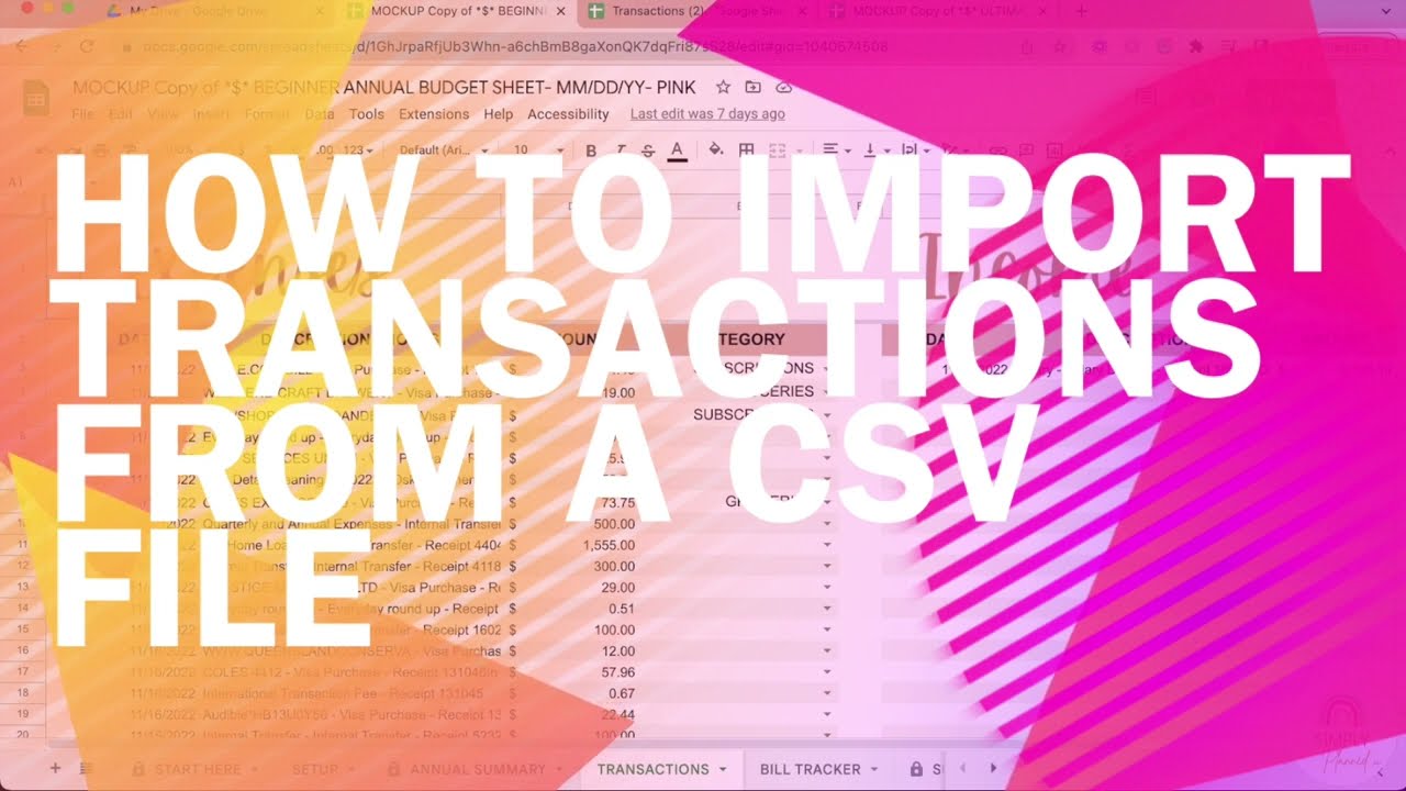 How to Add Your Transactions Using a CSV File