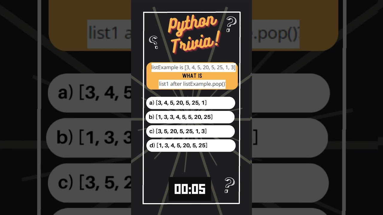 Python Trivia   List 23 #coding #python #techcommunity #shorts #trending #viral #datascience