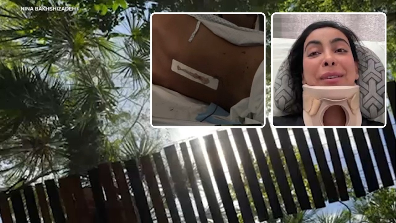LA makeup artist breaks back in terrifying fall from bridge caught on video