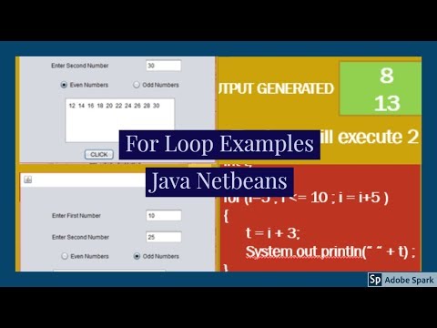 شرح FOR LOOP EXAMPLES: Java Net Beans - منصة معارف