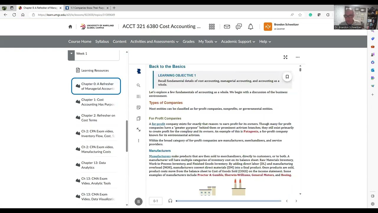 ACCT 321 Cost Accounting Data Analytics Overview