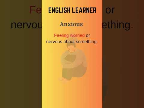 English Word - Anxious - Meaning With An Example #englishwords #english #anxious