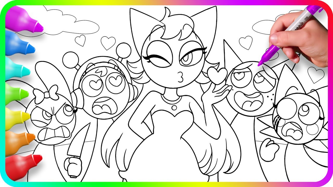 Incredibox SPRUNKI Coloring Pages - WENDA IS AMAZING / Satisfying Coloring SPRUNKI characters