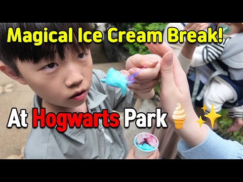 Magical Ice Cream Break at Hogwarts Park 🍦✨