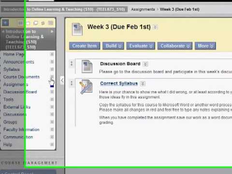 A Tour of Blackboard 9.0
