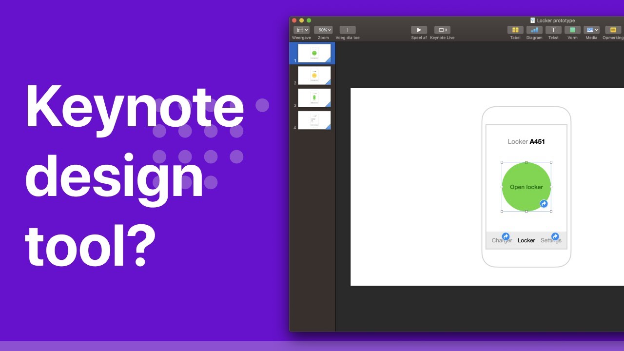 Using Keynote to prototype an app
