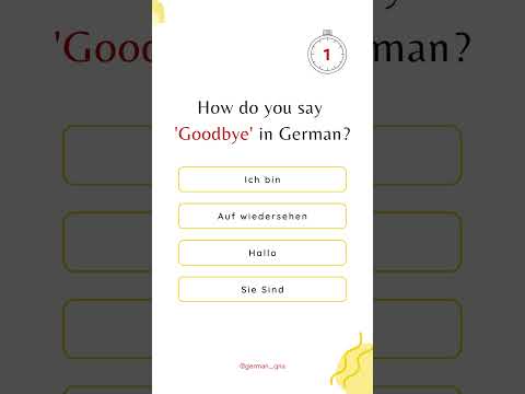 How to Say Goodbye in German