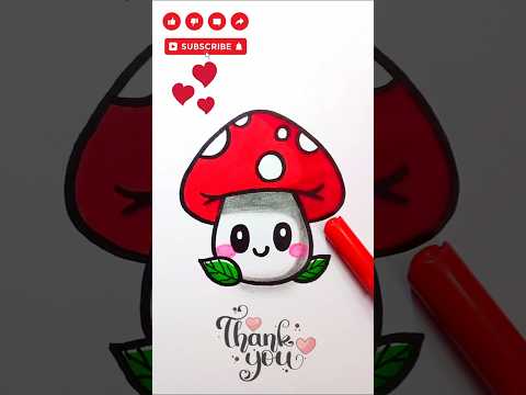 cute mushroom drawing #mushroom #drawing #trending #shorts