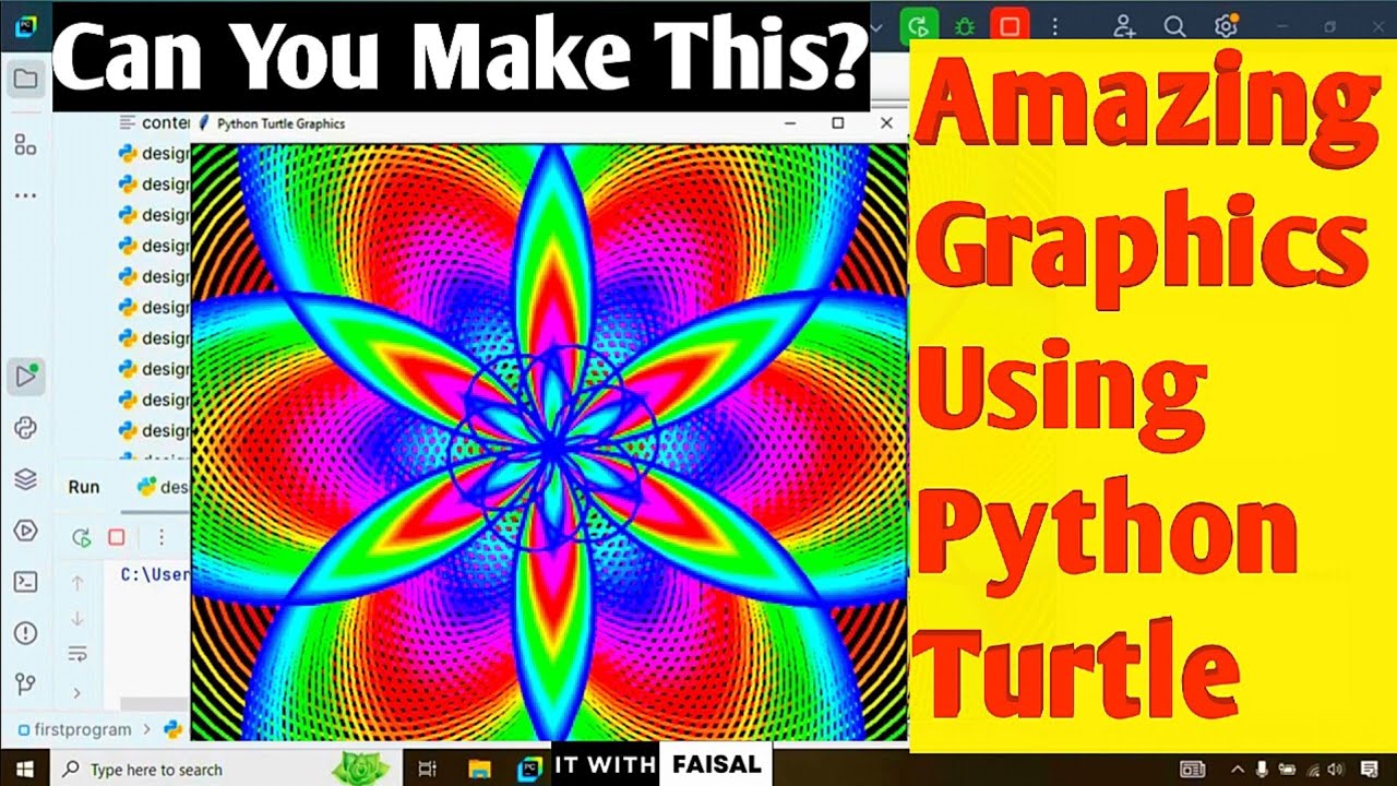 Amazing Graphics Design Using Python Turtle | Easy Python Drawing Art For Beginners