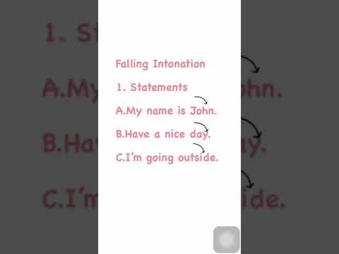 Rising and Falling Intonation