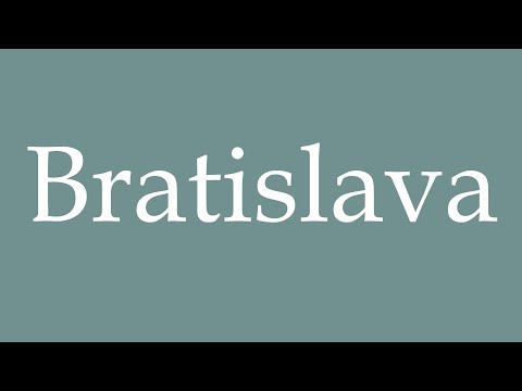 How to Pronounce ''Bratislava'' Correctly in French