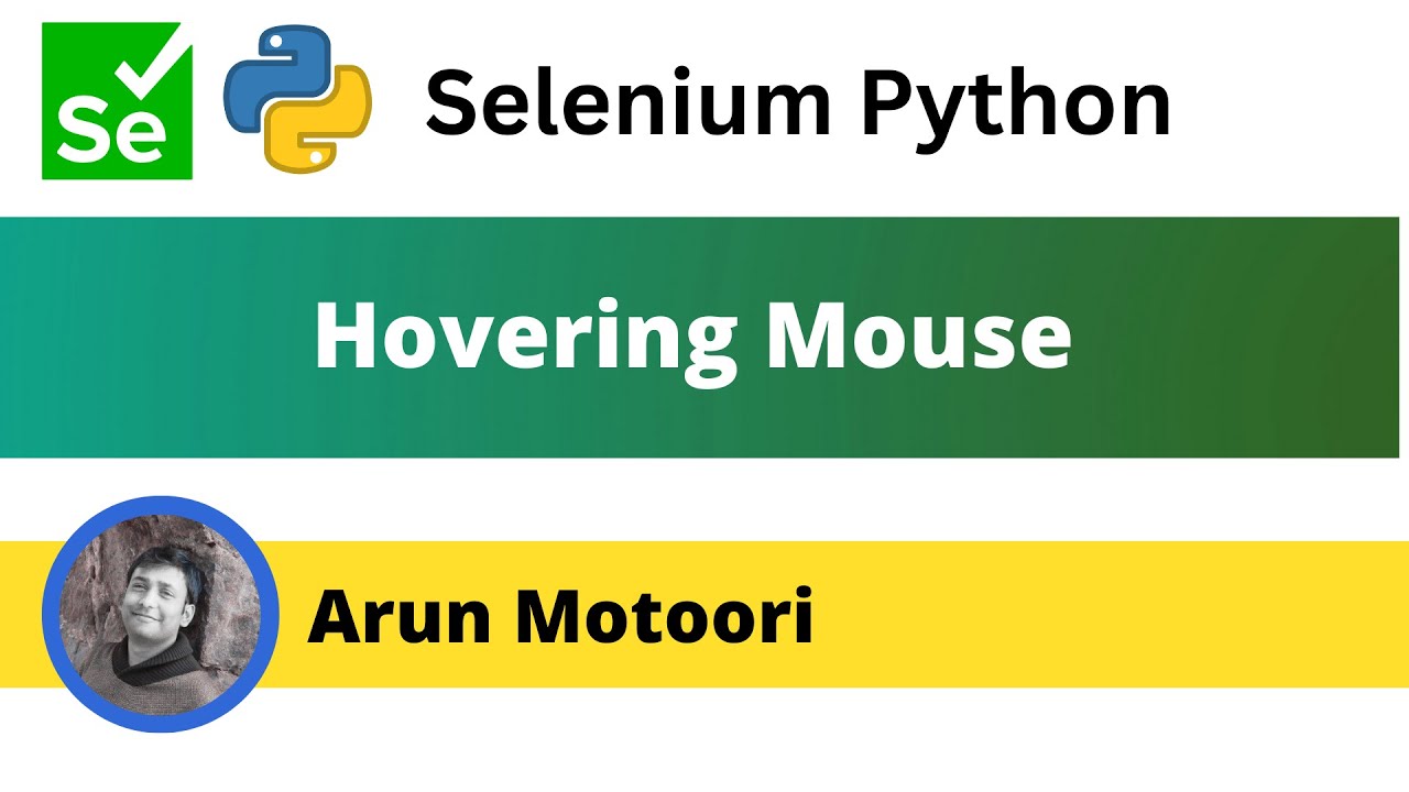 Hovering Mouse using Selenium Python (Selenium Python)