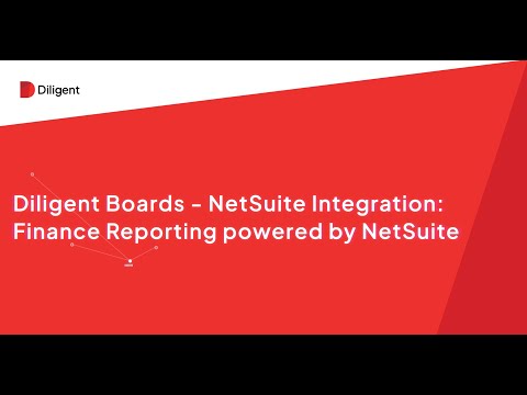 Diligent Boards | Finance reporting powered by NetSuite