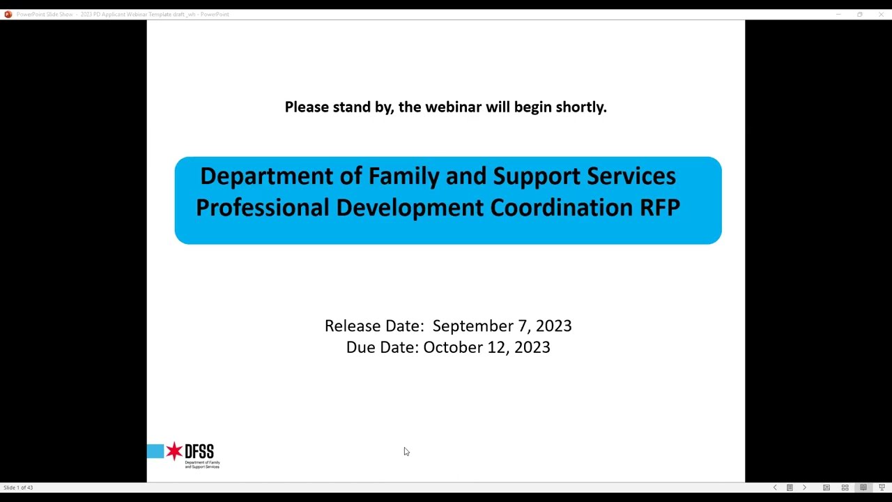 DFSS Children Services Program Design and Management Support Service Webinar