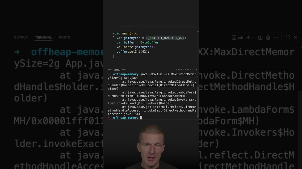Allocating Off-heap Memory #java #shorts #coding #airhacks